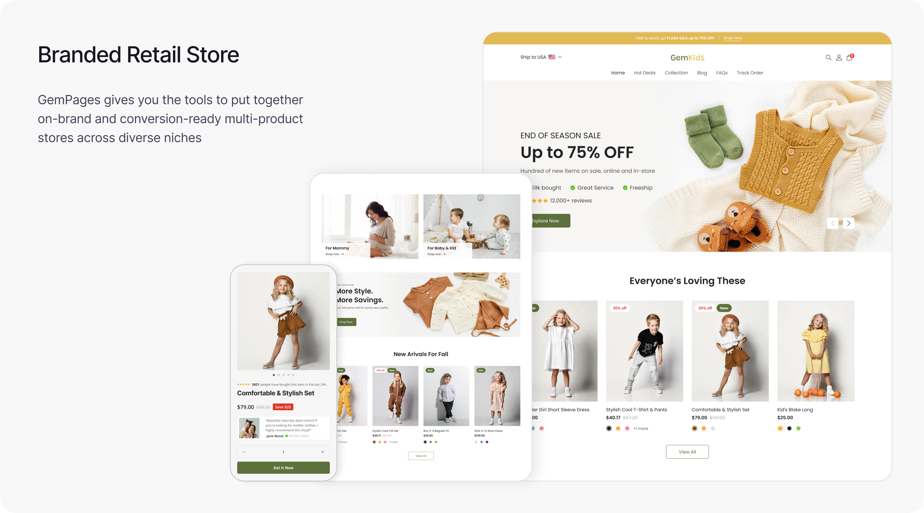 GemPages Demo Store Landing Page